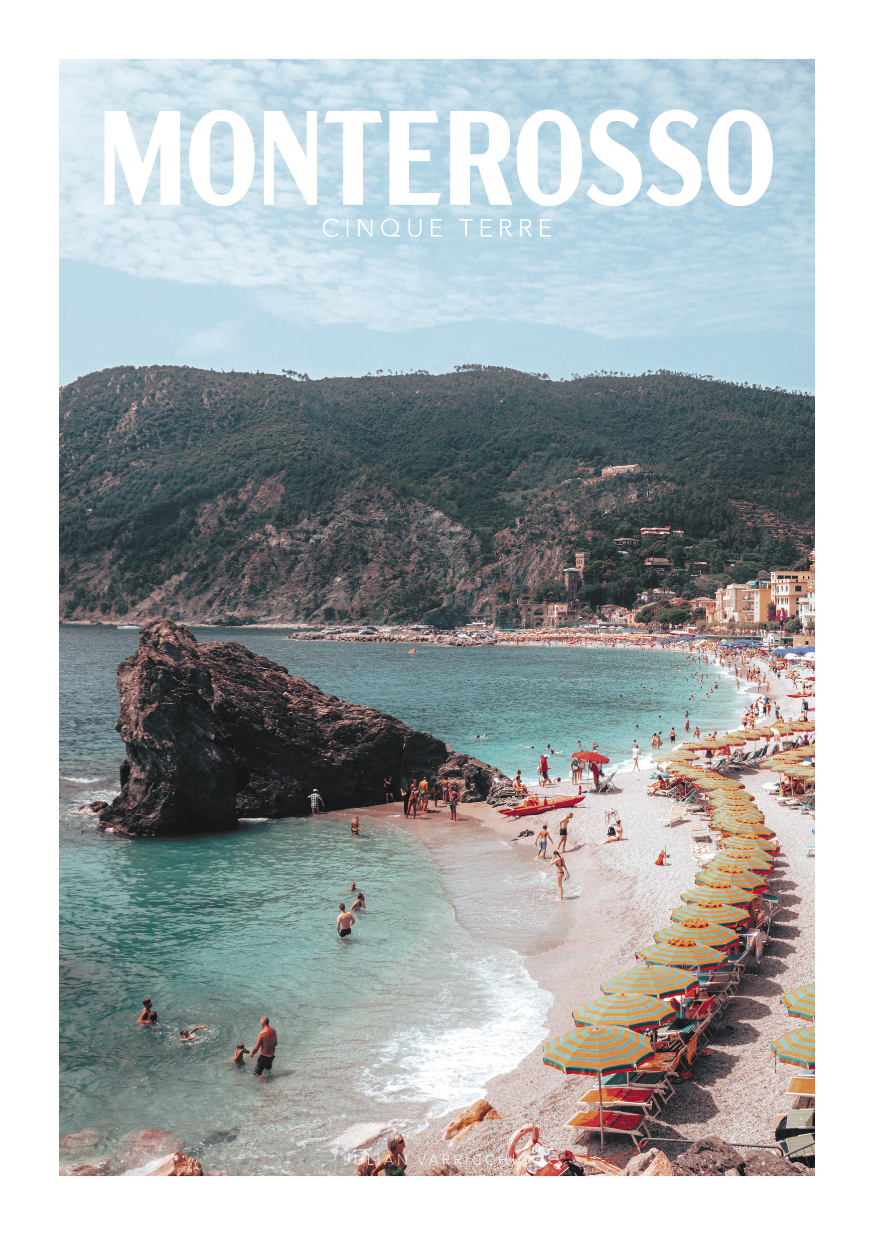 Retro Poster - Monterosso - Julian Varricchio Photography